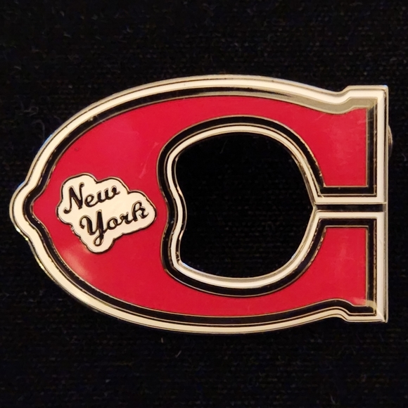Coach | Jewelry | Coach New York Red Team Brooch New York | Poshmark